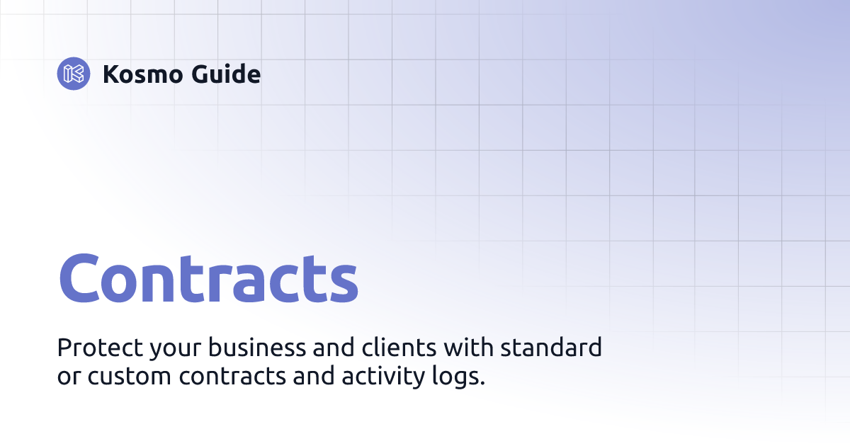 Contracts | Kosmo Guide